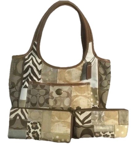 Coach Vintage Ergo Multicolored Patchwork Bag, Wallet And Wristlet Set ...