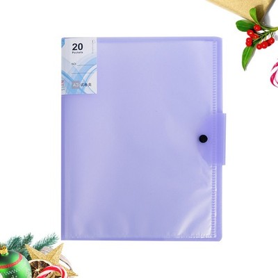 20 Pages Manual Paper Booklet Folder File Organizer Document Binder ...