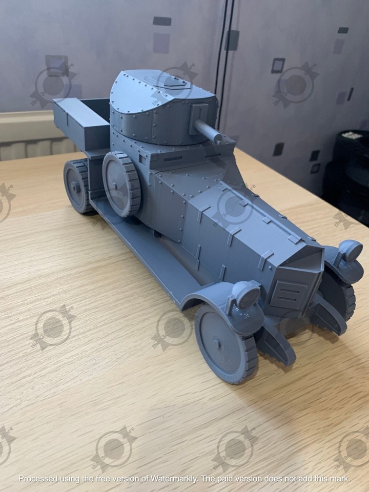WW1/WW2 UK ROLLS ROYCE ARMOURED CAR 3D PRINTED, MANY SCALES AVAILABLE ...