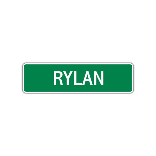 Rylan Girls Name Letter Printed Label Wall Art Decor Novelty Aluminum ...
