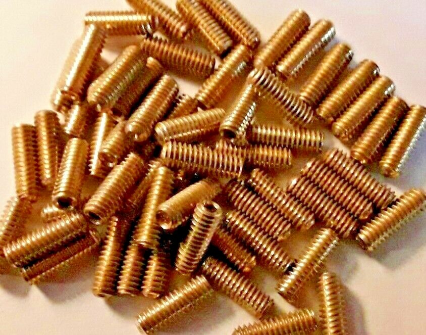 #8-32 x 1/2" Brass, Socket Set Screws, Hex Drive, Cup Point- Select QTY ...