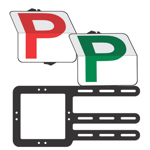 Motorcycle Red & Green P Plate - "Rippa Pack" Red & Grn P for Motorbike ...