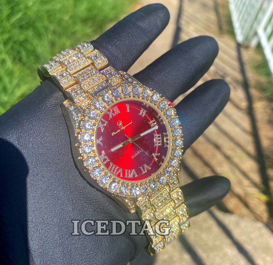 FULLY ICE OUT WOMEN'S BLING-ED LUXURY STYLISH COLORFUL DIAL TRENDY ...
