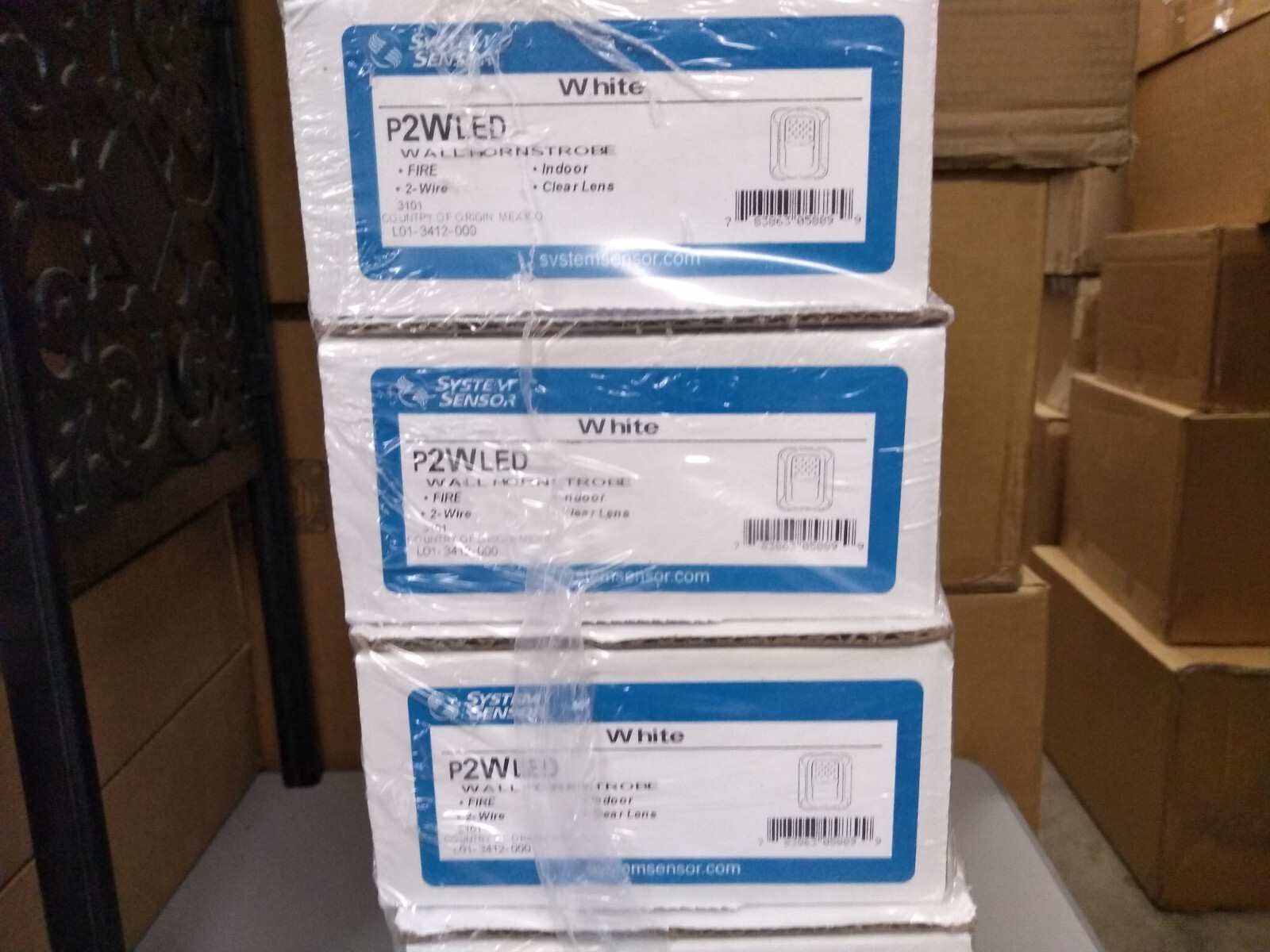 Horn/Strobe, 12/24 VDC, LED, White, Wall Mount, System Sensor #P2WLED ...