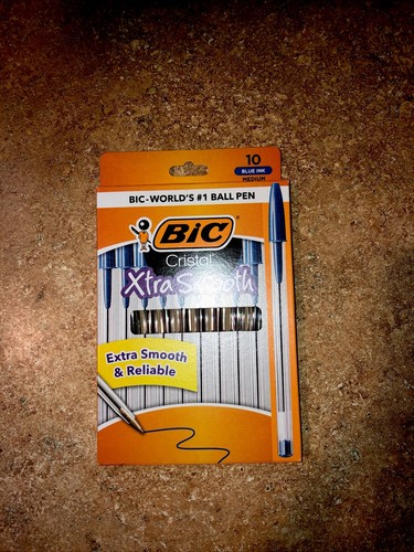 Bic Ball Pens Cristal Xtra Smooth, Blue Ink , Pack 10 In Box | eBay