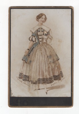 1880s Hand Tinted Fidelio Opera Singer Cabinet Card Marzelline ...