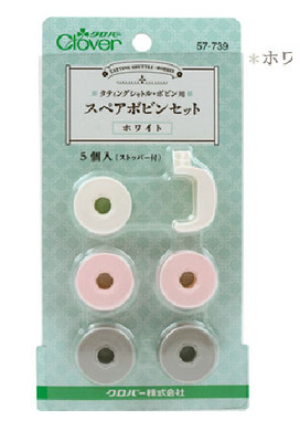 Clover Tatting Shuttle Spare Bobbins SET 57-739 WHITE Lacemaking Tool ...