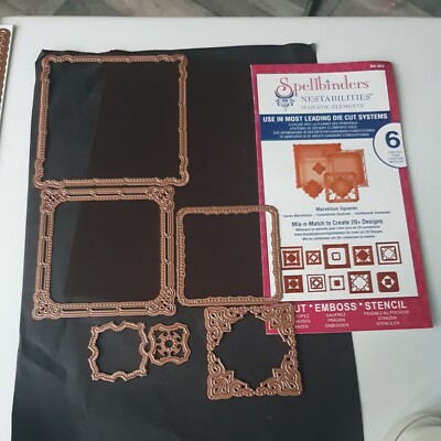 Spellbinders NESTABILITIES Marvelous Squares 6 Dies Majestic Elements ...
