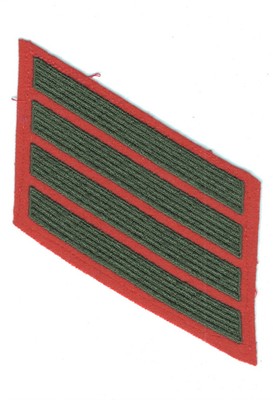 USMC Marine Corps Enlistment Stripes 825: 16 Years (4 stripes) - red ...