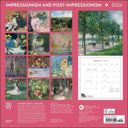 Impressionism and Post-Impressionism 2024 Wall Calendar by The ...