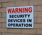Large Heavy Duty External Security Warning Sign | eBay UK