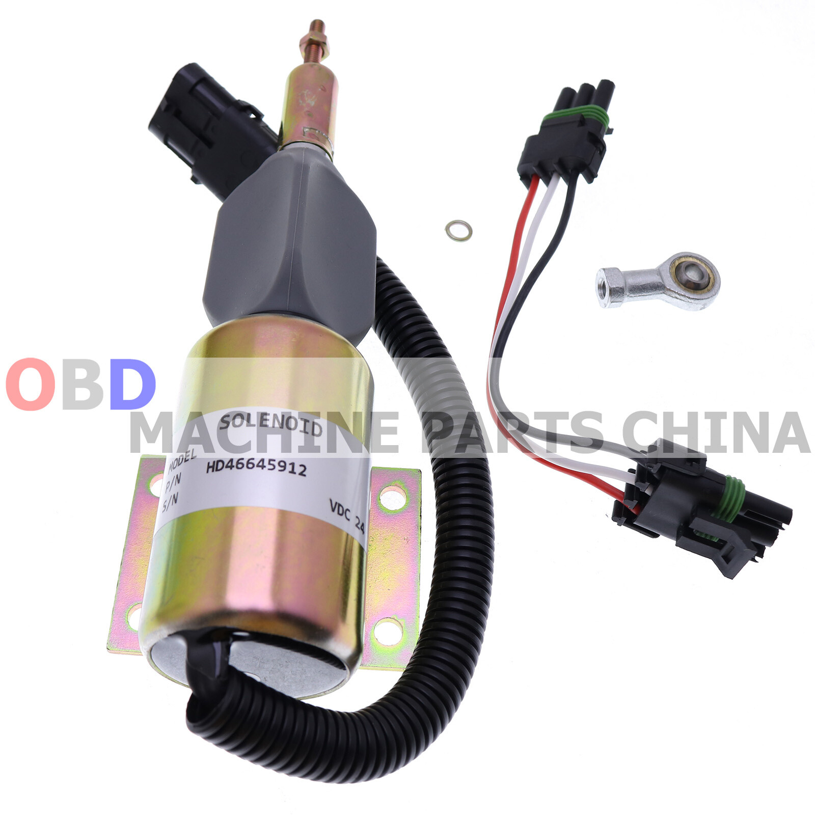 24V Fuel Shutdown Solenoid Valve For John Deere 624H 670C 670CH 672CH ...