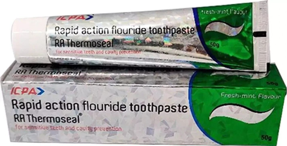 RA Thermoseal Rapid Action Fluoride Toothpaste Sensitive Teeth & Cavity ...