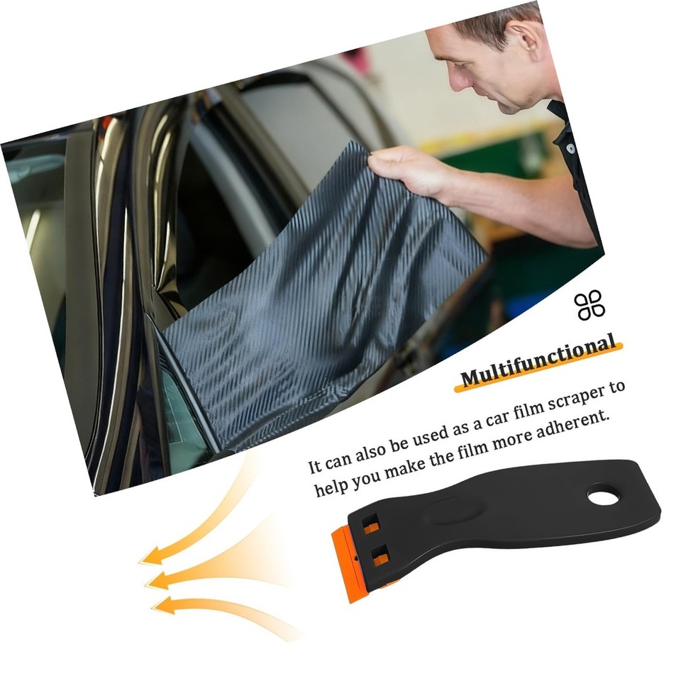 Car Razor Blade Scraper Tool Set, 2PCS Plastic Vehicle Glass Scraper ...