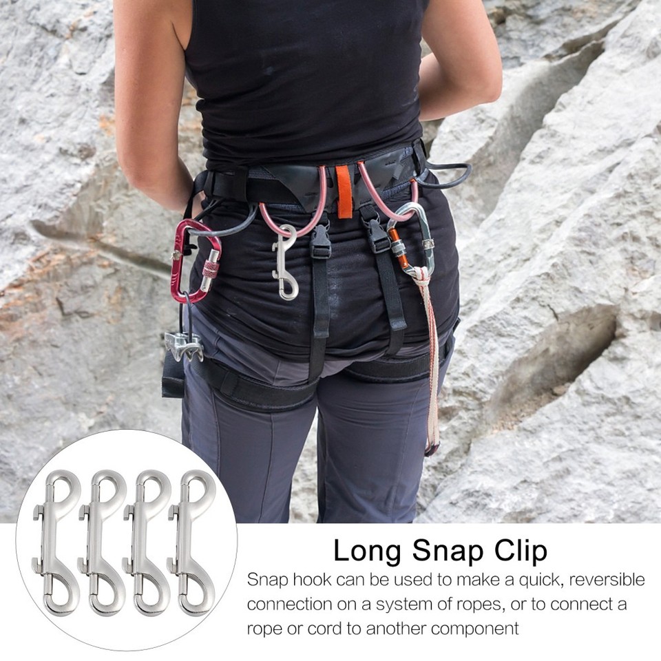 4 Pcs Heavy Duty Metal Snap Hook Clips Double Ended Trigger Hook | eBay