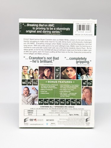 Breaking Bad: The Complete First Season (DVD, 2009, 2-Disc Set) New ...