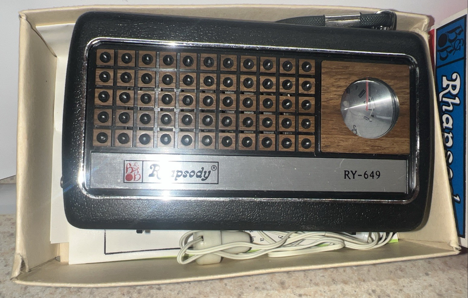 Vintage Solid State AM Pocket Radio Rhapsody RY-649 Original Box Parts Or Repair | eBay
