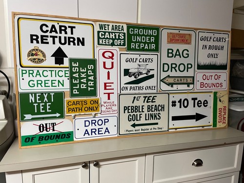 VINTAGE FIRST TEE PEBBLE BEACH GOLF LINKS & GOLF COURSE SIGNS ...