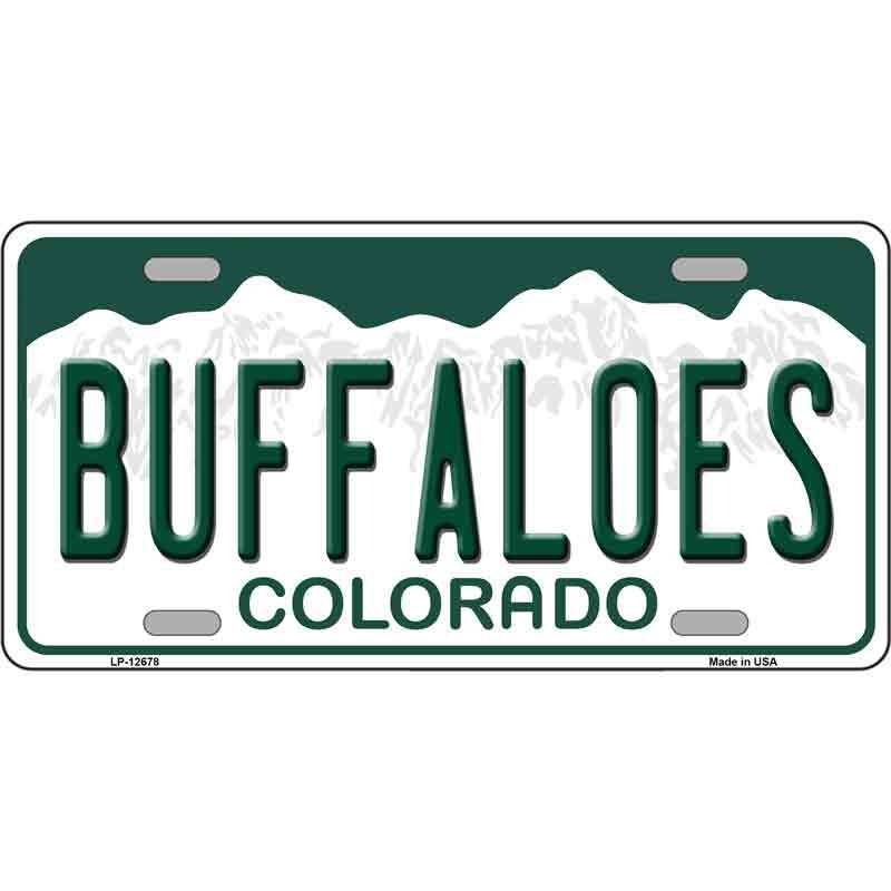 Buffaloes Novelty Metal License Plate Tag LP-12678 | eBay