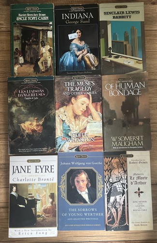 Matching Lot of 9 Paperback SIGNET CLASSICS George Sands, Edith Wharton ...