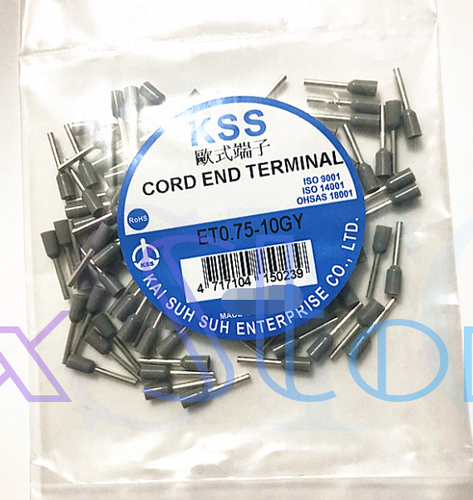 100PCS/pack European style terminal tube terminals ET0.75-10BE WE GY | eBay
