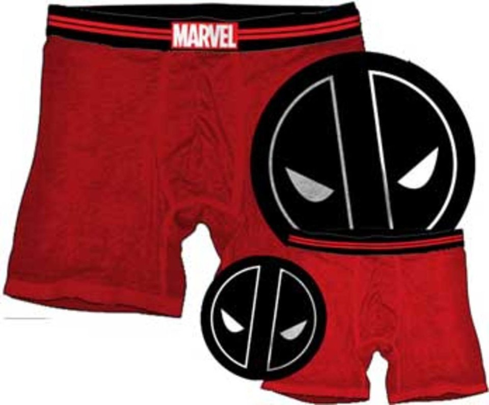 MARVEL COMICS DEADPOOL LOGO RED BOXER BRIEFS SIZE LARGE | eBay