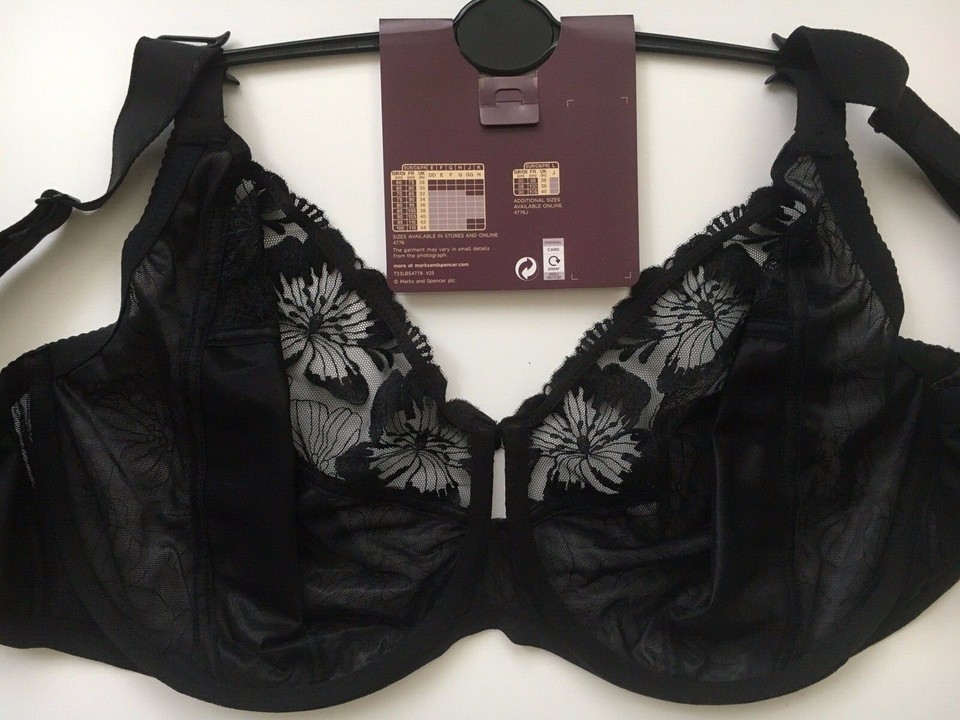 M&S MAXIMUM SUPPORT BRA DD+ Range White Black Natural Black/Mocha Var ...