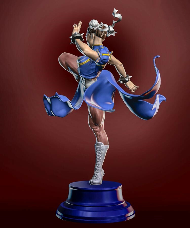 Anime Chun-Li 1/6 Unpainted Model 3D Printed Action Figure Resin Kits ...