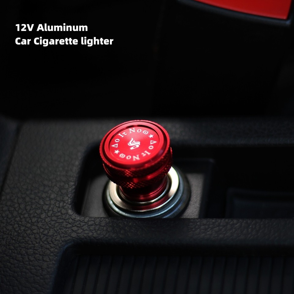 Red Aluminum 12V Cigarette lighter For Honda Accord Civic Toyota Mazda ...