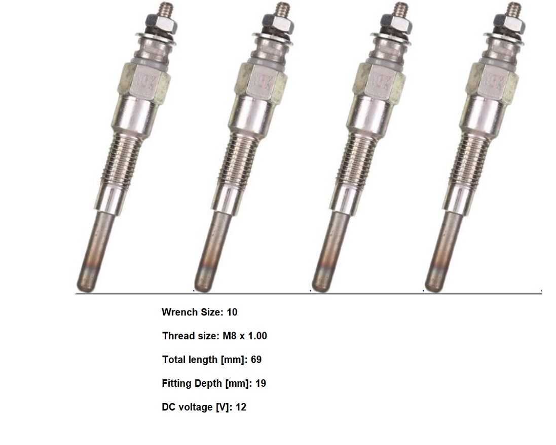 Glow Plug Size Chart