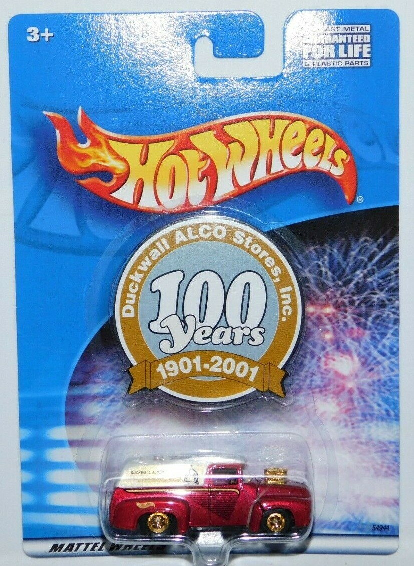 HOT WHEELS DUCKWALL ALCO STORES 100 YEARS 1956 FORD F-100 REAL RIDERS ...