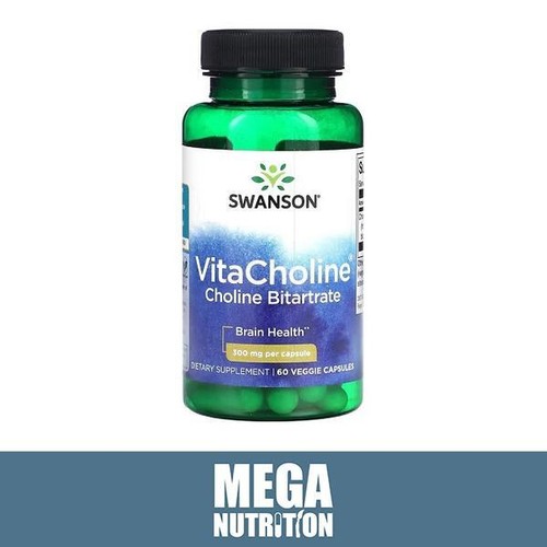 Swanson Vitacholine Choline Bitartrate 300mg 60 Vcaps - Cerveau & Foie ...
