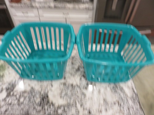 2 VTG Frem Corp TEAL Square 36 Qt Utility Laundry Baskets No 747 W ...