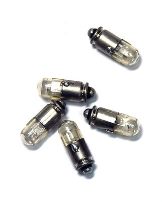 2pc Pure White LED Pilot Lamp 388 Sub miniature Midget GROOVE Base 24V ...