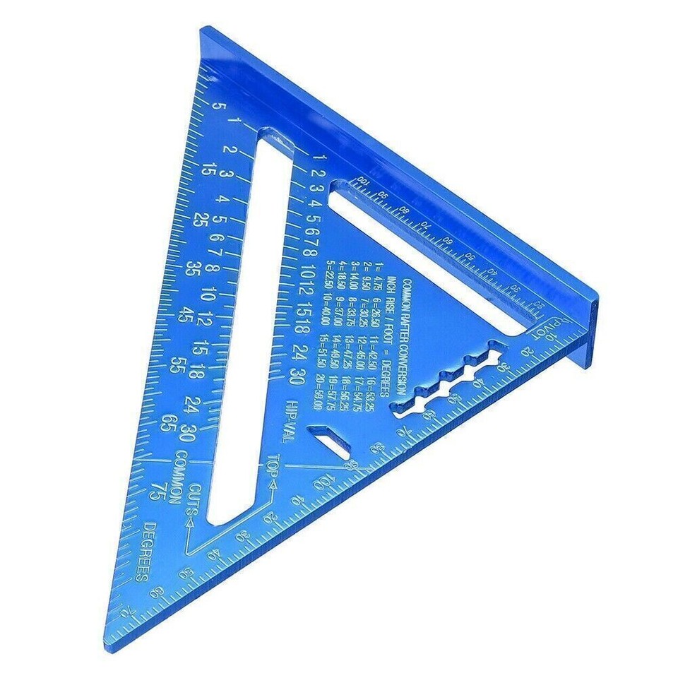12" Aluminum Alloy Speed Square Quick Roofing Rafter Triangle Ruler ...