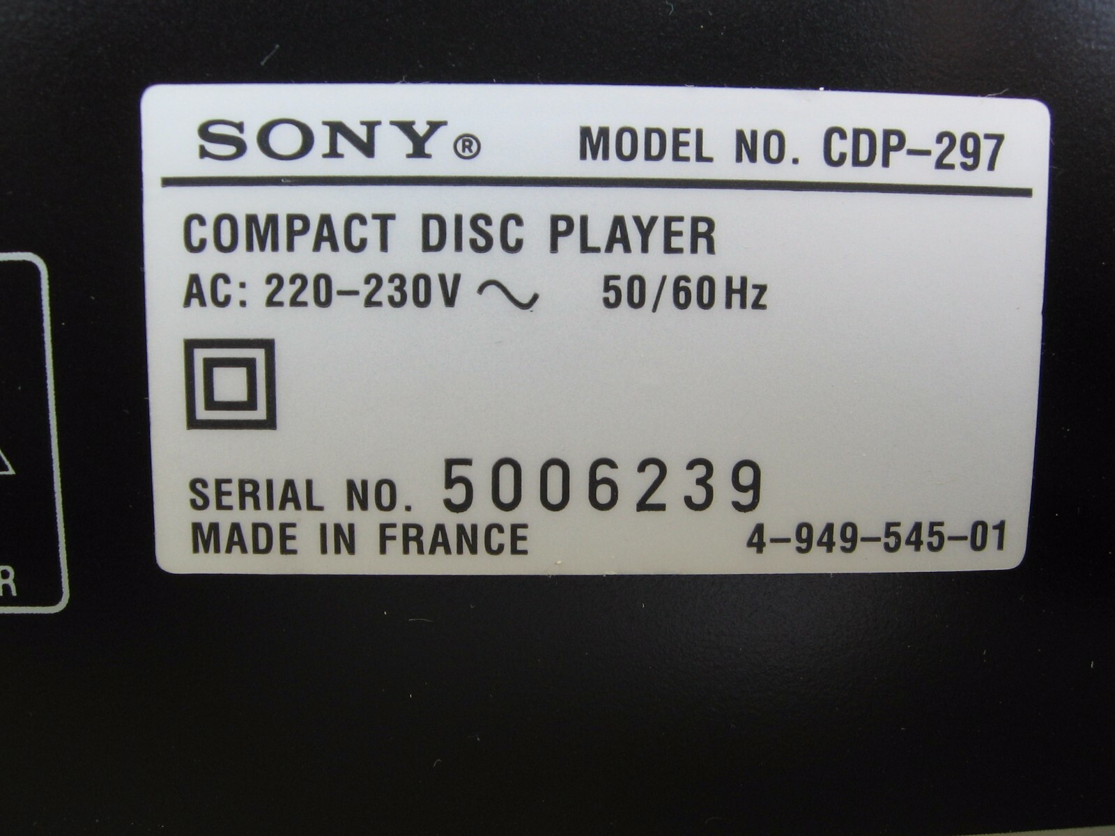 Sony CDP-297 CD-Player Compact Disk Player | eBay.de