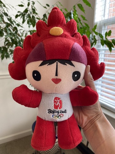 Beijing 2008 Olympics Mascot Plush Red Fire Fuwa Huanhuan - 12” Tall | eBay