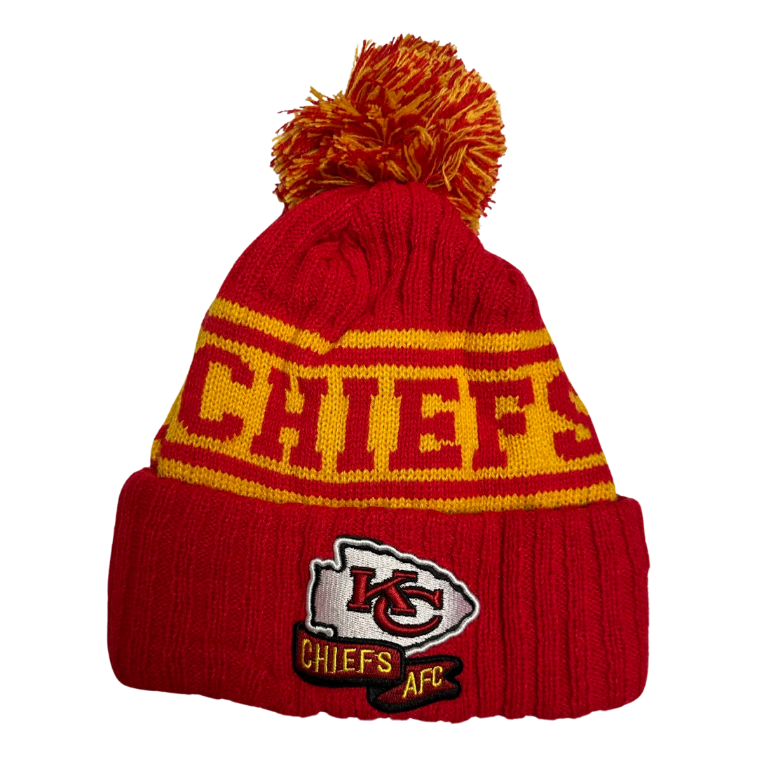 Kansas City Chiefs Hat Beanie Team Cuffed Fleece Lined Knit Removable ...