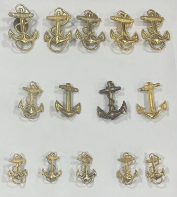 Military Sailor Vintage US Navy Anchor Pin USN Gold Filled 1/20 10k Lot ...