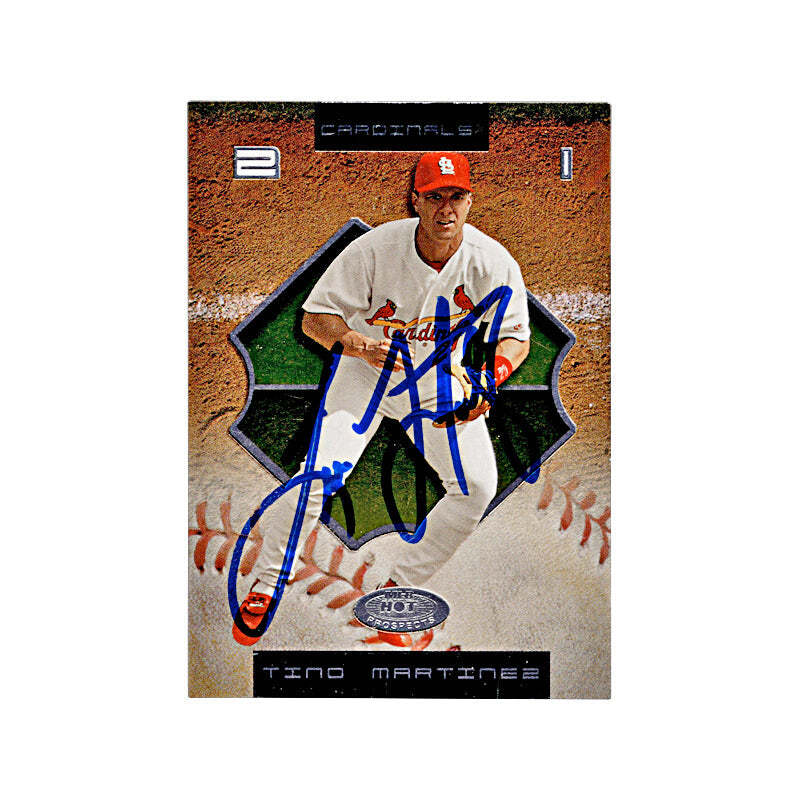 2002 Fleer Hot Prospects Tino Martinez Autograph Auto Signed Signature ...