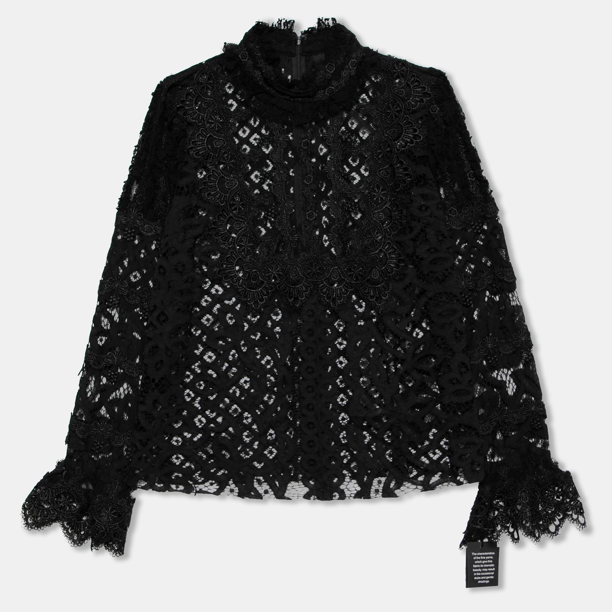Black Lace Ruffle Blouse Black Lace Ruffle Blouse Etsy