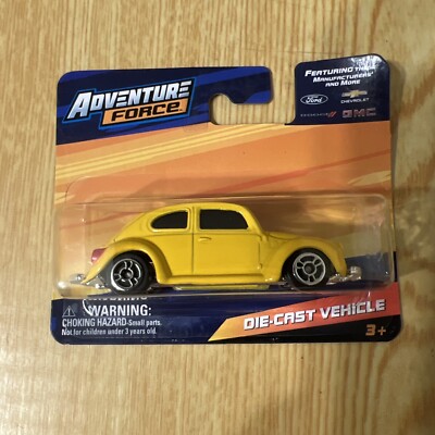 Maisto 1966 VW Bug 1300 Volkswagen Yellow Adventure Force Beetle Die ...