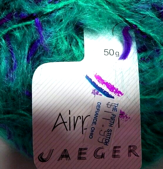 2 1/2 Balls JAEGER Airport Yarn 50 gr Mohair Yarn Turquoise Green Multi ...