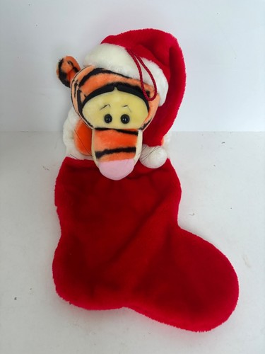 Disney Tigger Christmas Stocking Plush Head Red 18" | eBay