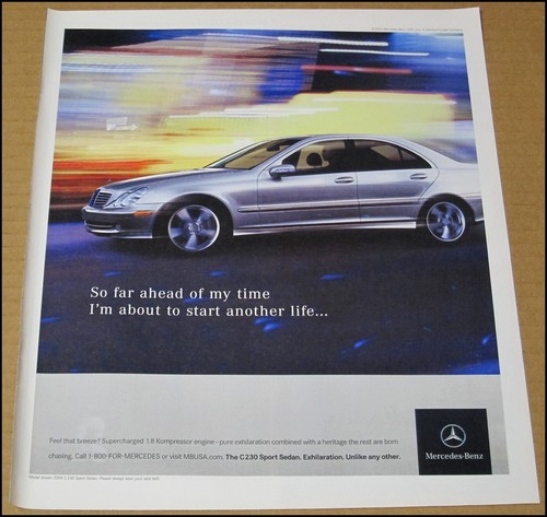 2004 Mercedes-Benz C230 Print Ad 2003 Car Automobile Advertisement ...
