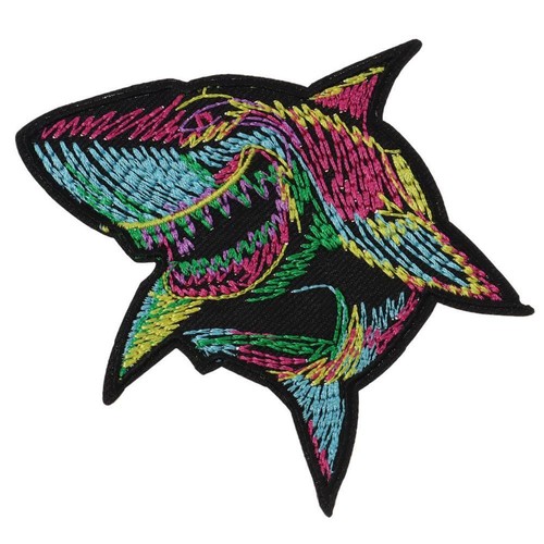 Nylon Cloth The Shark Embroidered Applique Patches for DIY Accessories ...