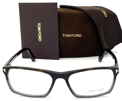 TOM FORD TF 5295 055 RECTANGLE HAVANA GREY FADE AUTHENTIC EYEGLASSES ...