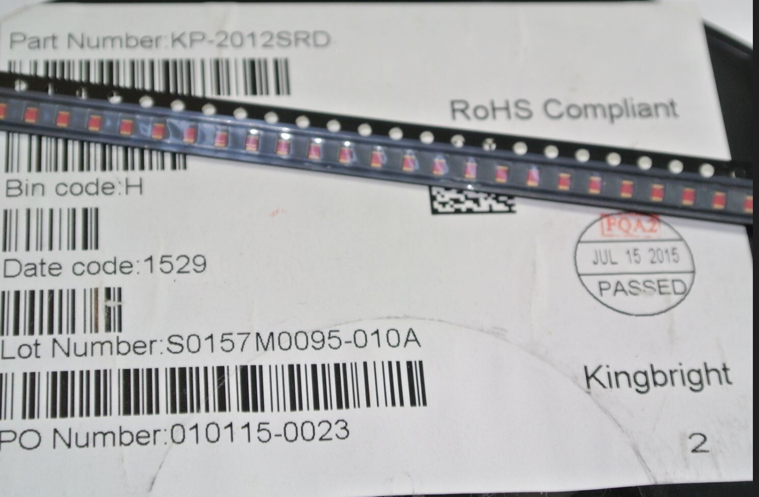 KP-2012SRD Kingbright Red 660nm Chip LED 2-Pin [QTY=100pcs] #KR-47-R | eBay