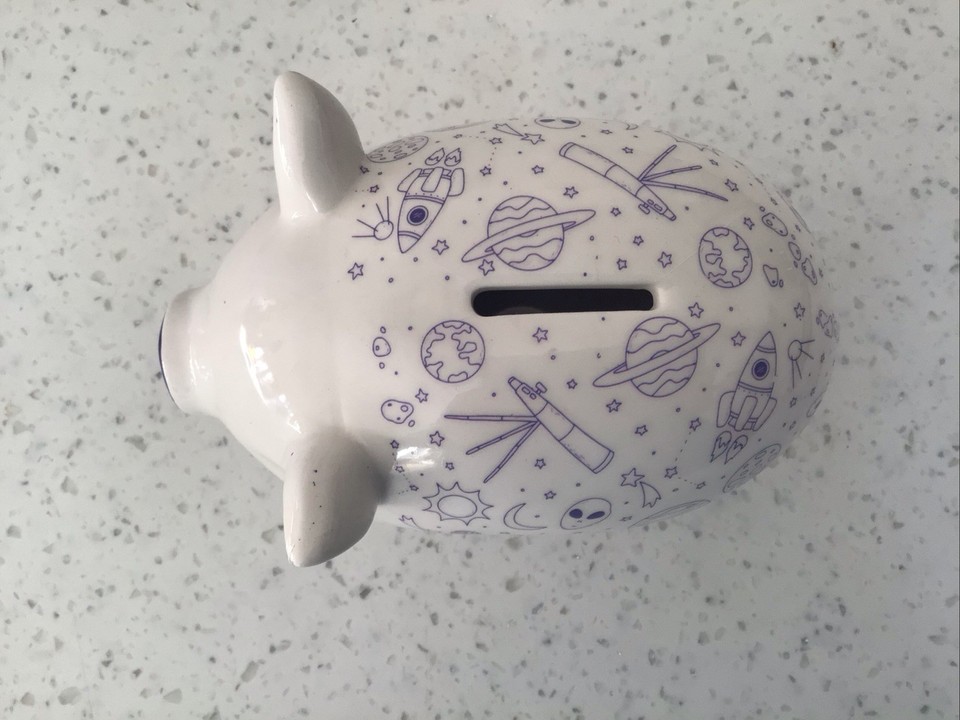 NEW - Boxed TILLY PIG Limited Edition Ceramic OUTER SPACE Piggy Bank ...