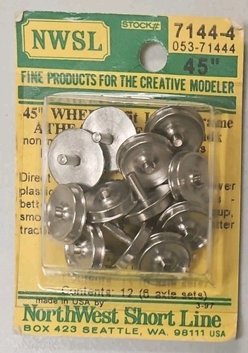 NWSL North West Short Line 7144-4 HO 3/32" Half Axle 45"/110 Inside ...